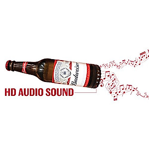 Budweiser Bluetooth Bottle Speaker Authentic Design Wireless Budweiser Red Speaker, Loud Audio Beer Speaker- Bud Weiser Red