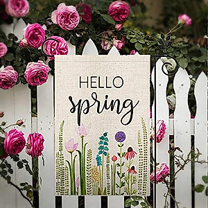 CROWNED BEAUTY Spring Floral Garden Flag 12×18 Inch Small Vertical Double Sided Outside Seasonal Yard Flag CF094-12