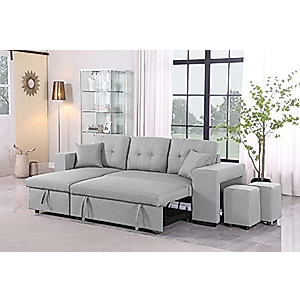 Devion Furniture Sue Sofabed, Light Gray