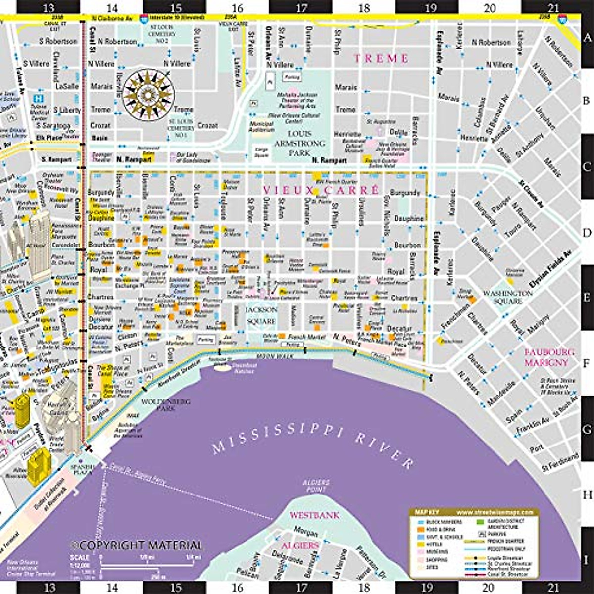 Streetwise New Orleans Map - Laminated City Center Street Map of New Orleans, Louisiana (Michelin Streetwise Maps)
