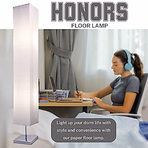 LIGHTACCENTS Honors Color Changing Floor Lamp With Two RGB LED Bulbs And Remote Control - Select From 4 Color Changing Modes. The Remote also has a built-in dimmer.