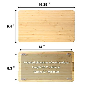 Cutting board Compatible with Breville BOV650XL/BOV670BSS Compact Smart Oven, Accessories for Countertop Toaster Oven, With Heat Resistant Silicone Feet, Creates Storage Space 16.25 x 9.5in