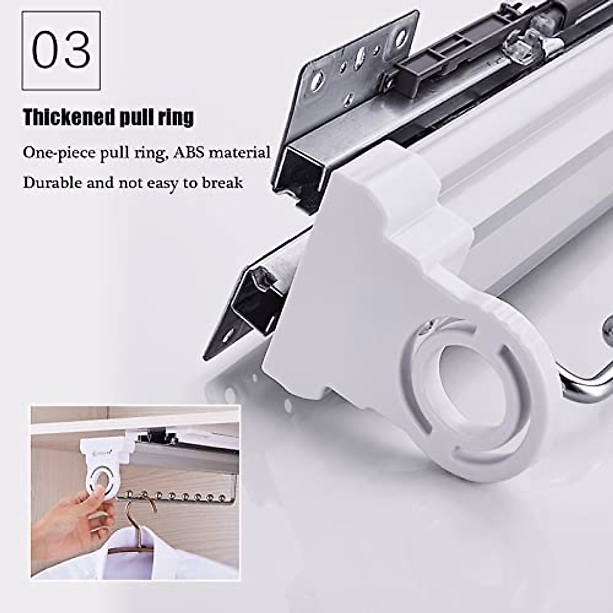 Heavy Duty Retractable Closet Pull Out Rod,Extendable Valet Rod Clothing,Ball Bearing Rail Slide Pull-Out,Hanging Rod for Closet Storage, Laundry Room,5 Pcs Pants Rack