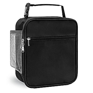 ProCattle Reusable Lunch Box for Men Boys, Small Lunch Bag for Teen/Man/Adult/Student Reusable Portable Lunchbox for Work Office School Picnic-Black