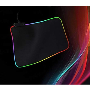 RGB Blue Super Sayan god Gaming Mouse Pad Large Color LED Lighting Wired USB 13.8 x 9.8 Inches for Gamer