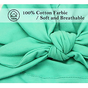 Solalux Turbans for Baby Girl Cotton Baby Turban Bow Beanie Infant Hats 0-3 Years