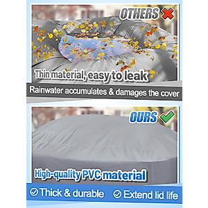 84" x 36" Patio Furniture Cover Airbag - No Leakage, with Rope to Fix, Reusable Weather Resistant Picnic Table Airbag Patio Table Cover Support for Outdoor Patio Furniture, Rectangular