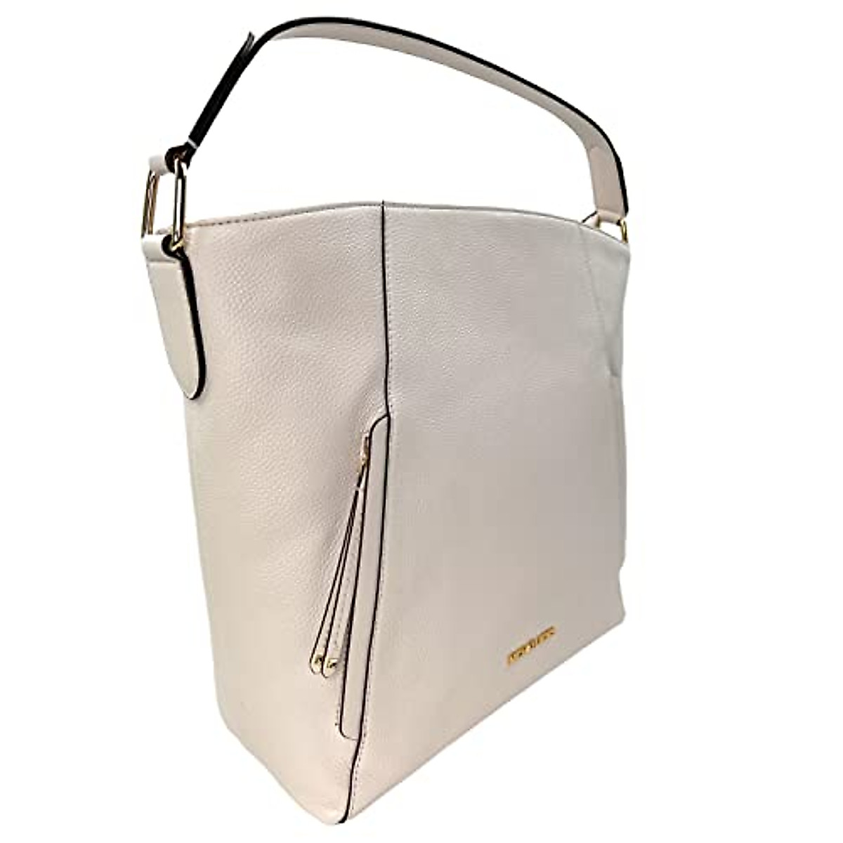 Michael Kors Evie Large Leather Hobo Shoulder Bag (Light Cream)