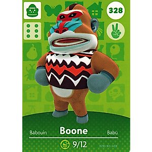 Nintendo Animal Crossing Happy Home Designer Amiibo Card Boone 328/400 USA Version