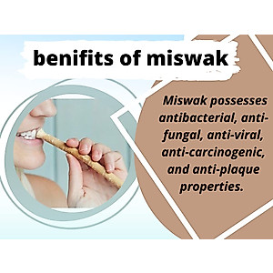 Organic Herbs Traditional Natural Miswak (sewak) Peelu Chewing Stick Toothbrush for Whiter Teeth -10 Pc