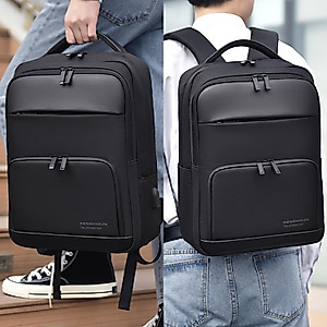 Kamlui Laptop Backpack for Men Black with Laptop Compartment Computer Case Laptop Bag