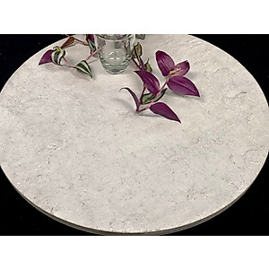 Concrete Cement Lazy Susan Unique, Hand Crafted, Gray, Turntable, 360 Degree Swivel, Made in The USA, Home Decor by Concrete Resurrection (21-1/2" Diameter)