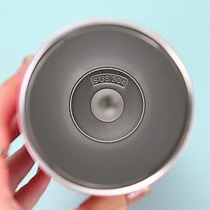 Taumy Large capacitly stainless steel drinking cup with handle and straw, Reusable, Easy to clean, Leak-proof andinsulated travel mug (Pink)