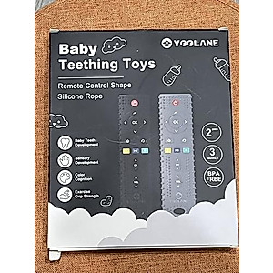 Yoolane Baby Teething Toys Silicone Teethers for Babies 3-24 Months Remote Control Shape Teething Relief Chew Toy for Toddler Infant Boy Girl BPA Free Freezable Newborn Stuff Essentials Gift, 2 Pieces