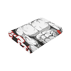 Anime Baki The Grappler Blanket Tapestry Sofa Office Bedroom Throw Blankets Super Soft Cozy Microfiber Blanket Bedding 40"X30"