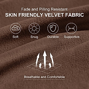 Wellsin Chair Cushions for Dining Chairs 4 Pack, Memory Foam Seat Cushions for Kitchen Chairs, 17"x16"x1.5" Kitchen Chair Cushions with Ties,Brown