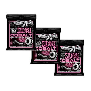Ernie Ball 2723 Cobalt Super Slinky Electric Guitar Strings 9-42 3 Pack