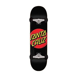 SANTA CRUZ Classic Dot Full Sk8 Completes, Black 8.00in x 31.25in