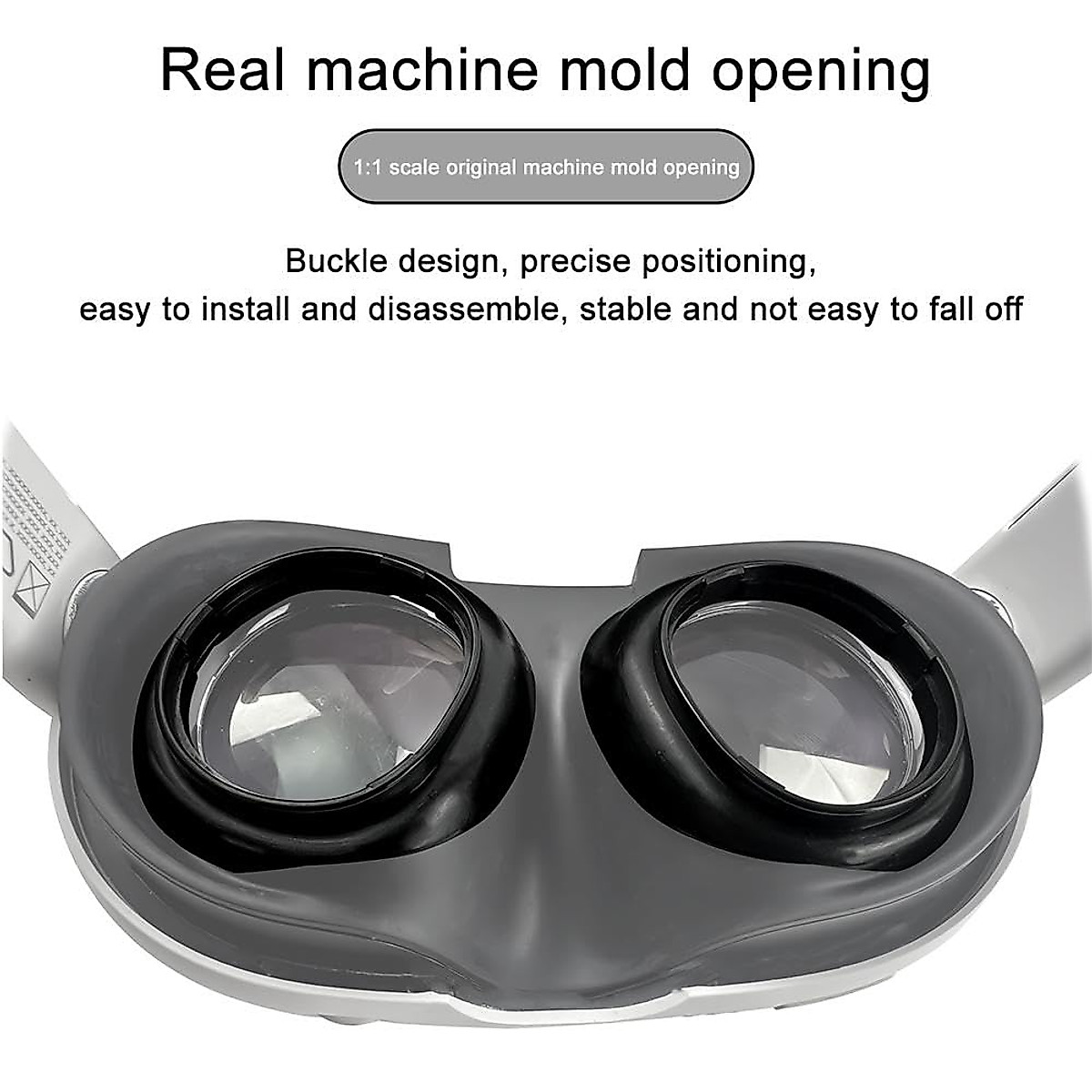 pulunto Glasses Spacer Protector for Meta Quest 3 VR Controller Headset Mirror Eyewear Protective Frame Lens Insert Protective Cover Anti-scratch Headset Frame VR Accessories