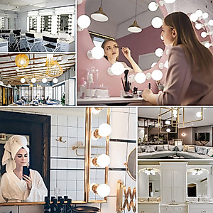 Honesorn 10 Pack G25 LED Globe Light Bulbs, 60 Watt Equivalent, 5000K Daylight Bathroom Light Bulbs E26 Base, Vanity Light Bulbs for Bathroom, Round Bulb Over Mirror, 120V CRI85+ 500LM Non-dimmable