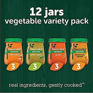 Beech-Nut Baby Food Jars, Veggie Variety Pack, 4oz, 12ct