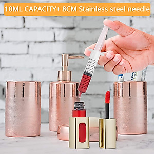 TBTeek 10ml Plastic Measuring Syringe with Long Needle for Feeding Pets, DIY Crafts, Liquid Separation, Measuring, Industrial Application, Ink Cartridge Refill Ink, Perfume Dispensing-6 Pack