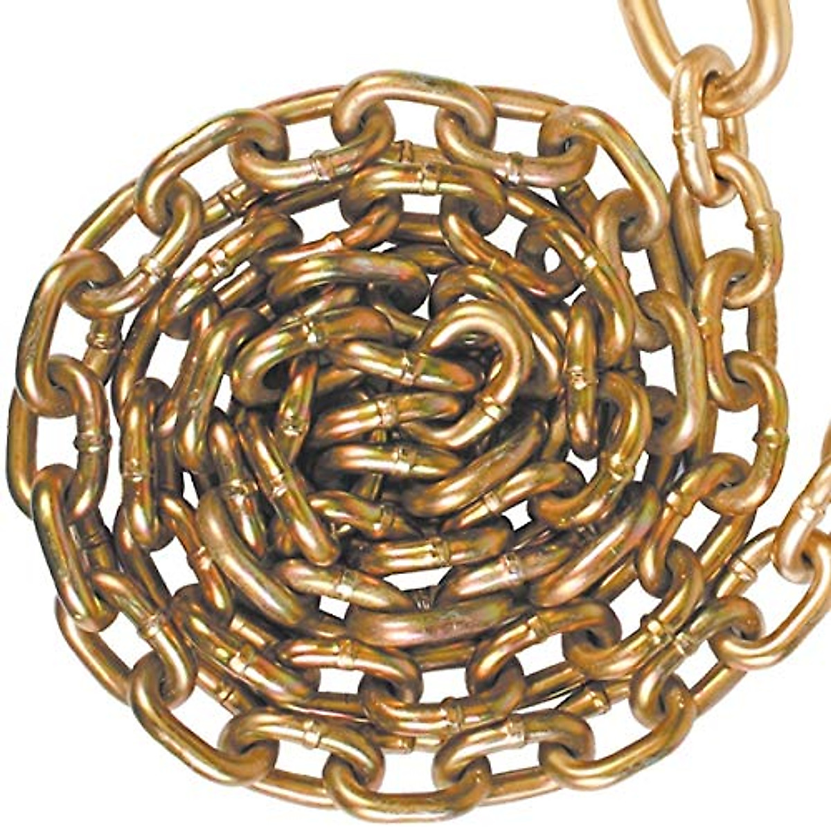 VULCAN Johnstown Tow Chain with 15 Inch Forged J Hook and Grab Hook - Grade 70 Chain - 6 Foot - 4,700 Pound Safe Working Load