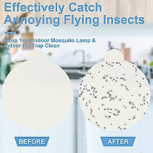 28PCS 4.3" Mosquito Trap Refill Glue Boards for Most Indoor Insect Traps, Mosquito Lamp Sticky Refillable Glue Pads Fits Mosquito Traps with 4.3" or Bigger Bottom Tray