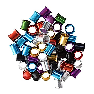 Bothyi 100 Pieces Pigeon Foot Rings,Parrot Leg Bands,Birds Foot Rings Identification 8mm Foot Clip Rings Bands for Pigeon Birds Chicks Poultry Parrots, Multicolor
