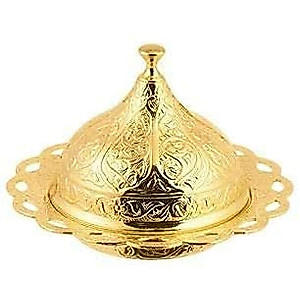 Alisveristime 27 Pc Turkish Greek Arabic Coffee Espresso Cup Saucer Set (Gelincik) (Gold)