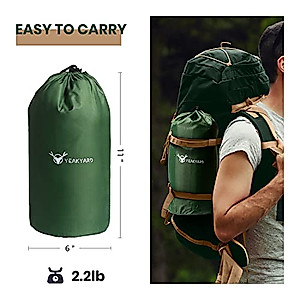 YEAKYARD Self Inflating Sleeping Pad for Camping, 4" Ultra-Thick Camping Mattress with Pillow Built-in Foot Pump Camping Sleeping pad for Backpacking, Hiking, Portable Camping Pad
