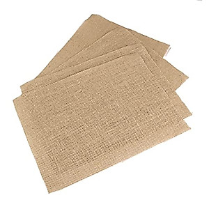 Jute Placemats Individuales para Mesa De Woven Placemat Christmas Party Placemat Christmas Table Accessory Xmas Blank Coasters Burlap Table Mats Rural 10pcs