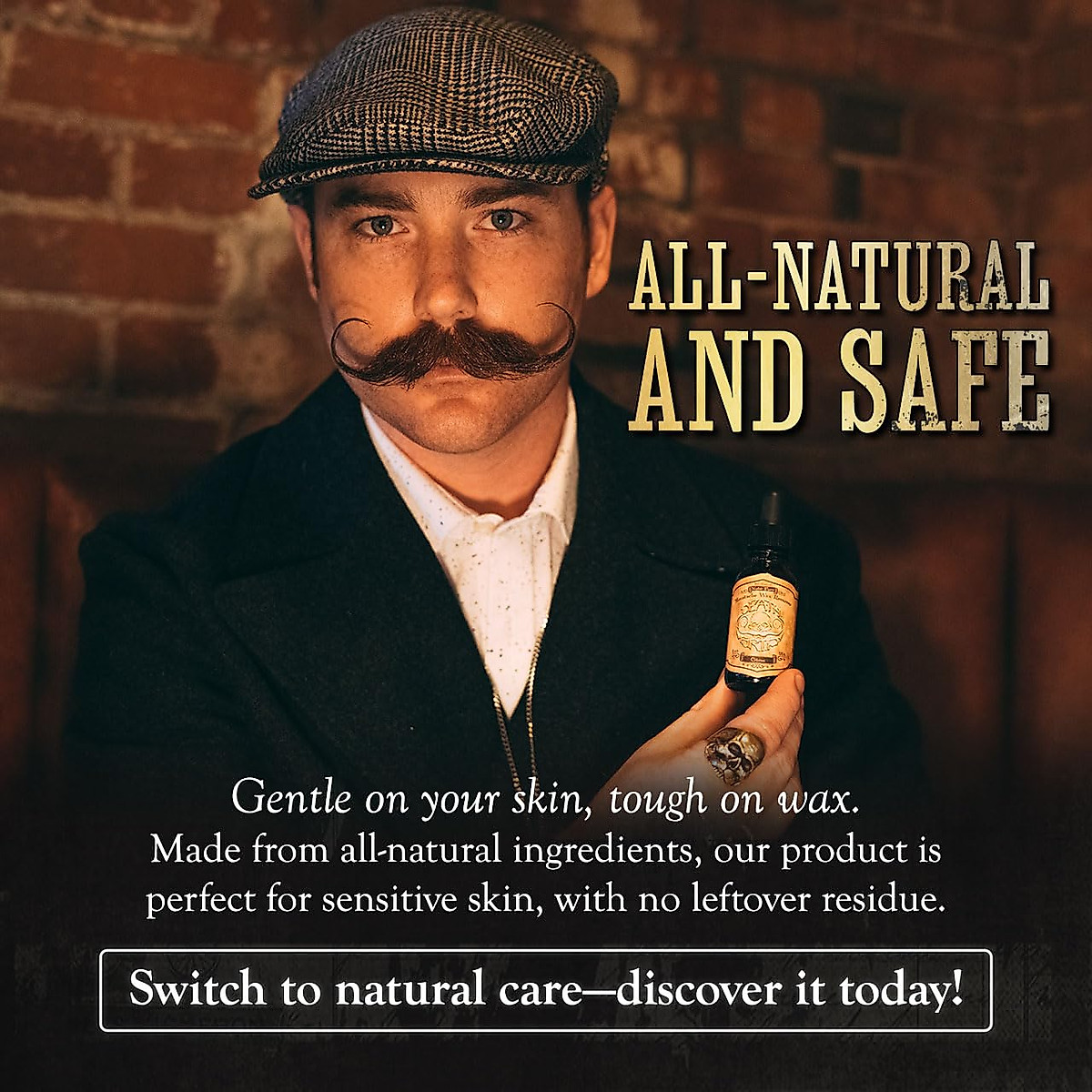 THE VINTAGE GROOMING CO. Mustache Wax Remover Night Fury Oil by Death Grip - Get Wax Out Of Your Handlebar Moustache Or Beard | Mustache Cleaner Kit