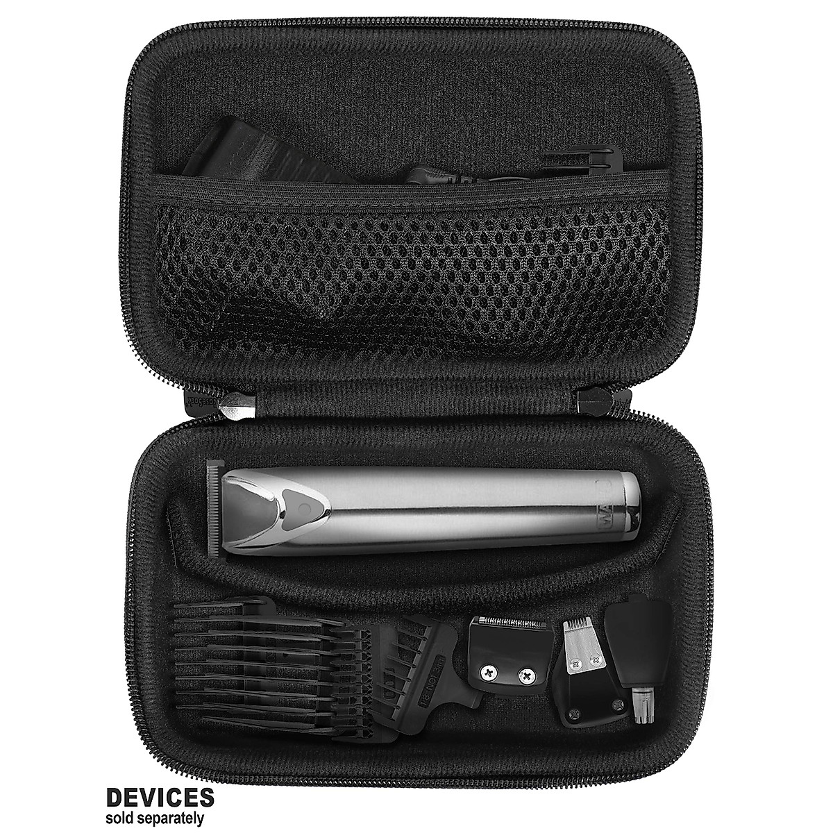 Alltravel case for Wahl Stainless Steel Lithium Ion+, Ion 2.0+ Beard and Nose Trimmer Model 9818, Andis 32475 Trimmer All in one Consolidation Solution for Trimmer, Clipper, Shaver, Comb and Others