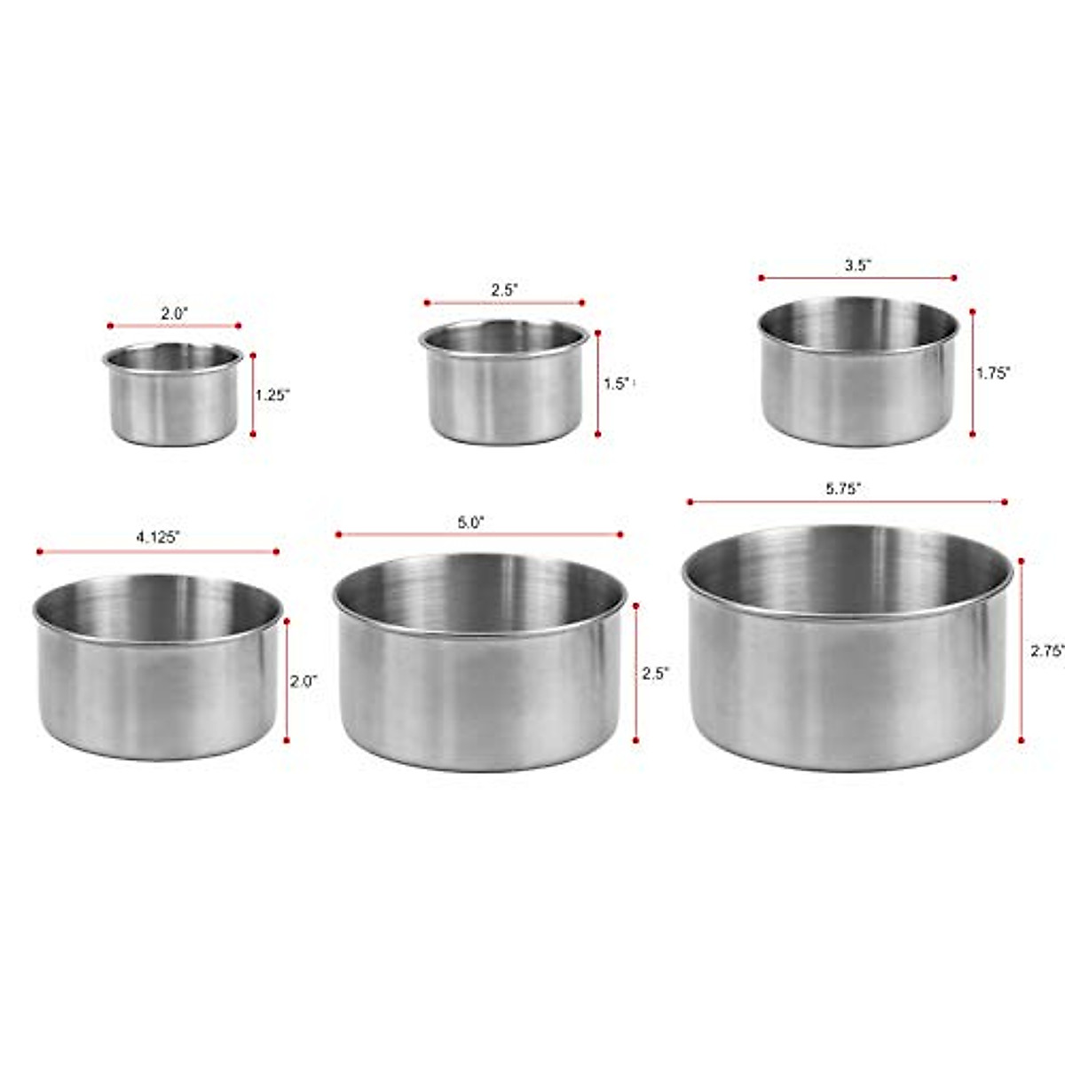 ecozoi Stainless Steel Food Storage Containers with Lids. 6 Pack Nesting, Stackable, Bento Box Set. BPA Free, Dishwasher Safe, Spillproof Metal Meal Prep Bowls for Lunch, Salad, Hot Food