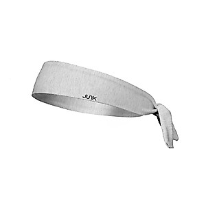 JUNK Brands unisex adult Flex Tie sports headbands, White, Regular Width US