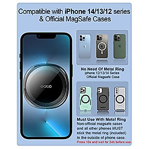 OQTIQ for Tesla Phone Mount for MagSafe Model 3 / Y Accessories Magnetic Car Phone Holder Flip Cover Design 360° Free Rotation for iPhone 14 13 12 Pro Max Mini All Phones Compatible with MagSafe Case