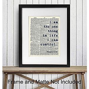 Inspirational Quote Wall Art Decor Poster -8x10 Motivational Home Decoration for Bedroom, Office Gift, Broadway Musical Play Lyrics, Entrepreneur - Unframed