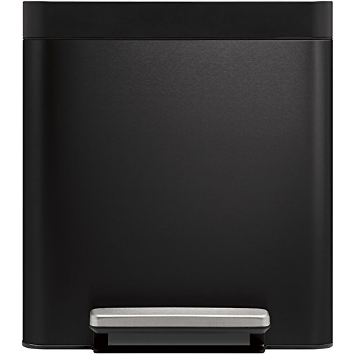 Kohler K-20942-BST 8-Gallon Compact Black Stainless Step Trash Can, Black Stainless,Black Stainless Steel