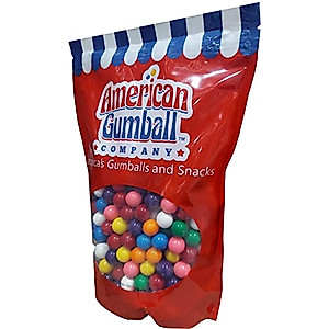 American Gumball Company Assorted Refill Gumballs 2 Pound Bag - .62 inch Small Gumballs for Gumball Machine