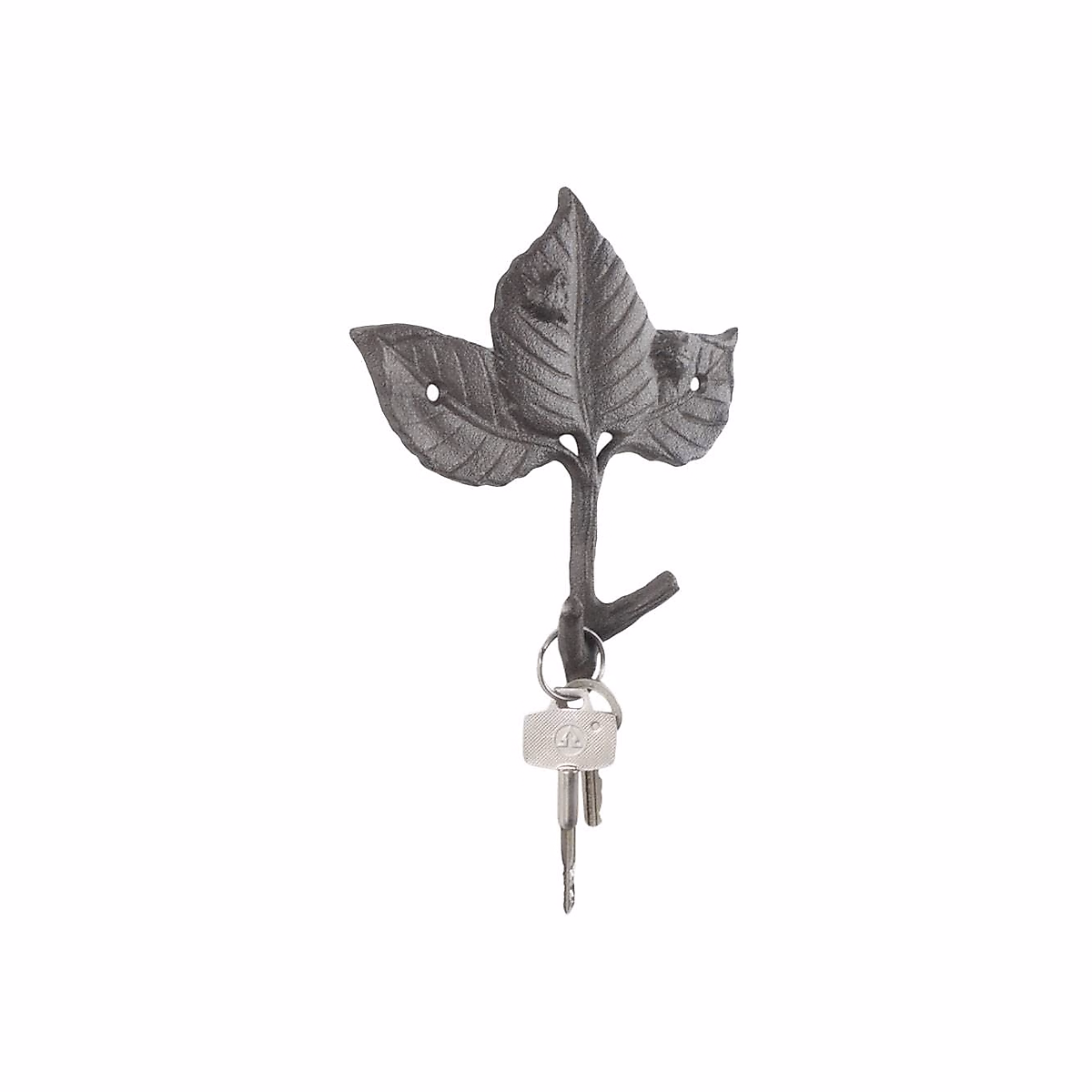 Handcrafted Nautical Decor Cast Iron Birch Tree Leaves Decorative Metal Tree Branch Hooks 6.5"