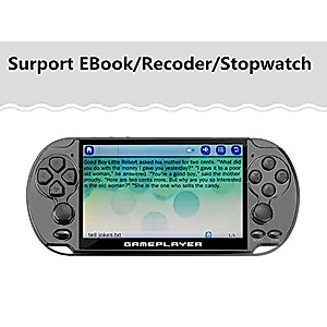New 5.1 inch 32GB Retro Handheld Video Game Console Built-in 7600 Games for Multiple simulators Portable Game Console mp3/4 av-Out(Black)