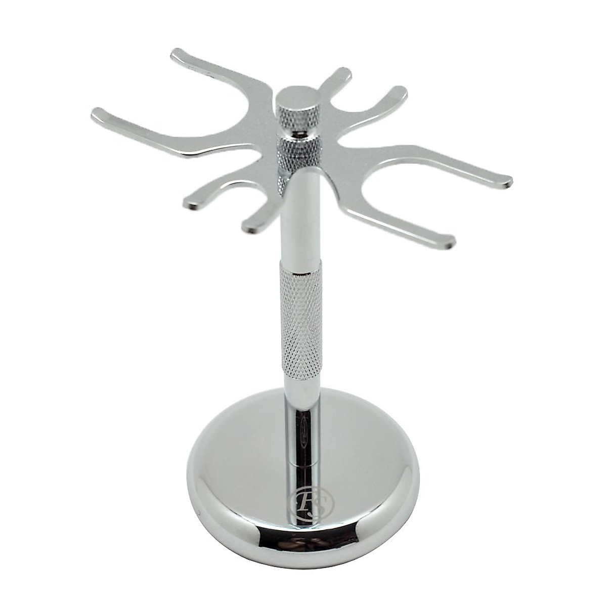 Deluxe Stainless Steel 4 Prong Safety Razor and Shave Brush Stand Drip Stand