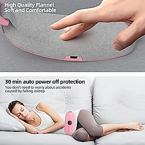 Portable Cordless Heating Pad, Heating Pads for Cramps with 3 Heat Levels and 3 Massage Modes, Menstrual Heating Pad 5s Fast Heating, Back or Belly Pain Relief Heating Pad for Women and Girl