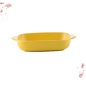 Luxshiny Nonstick Bakeware Ceramic Griddle Ceramic Loaf Pan Ceramic Bakeware Brownie Pan Baking Loaf Pan Spaghetti Deep Baking Dish Oven Kitchen Supplies Bread Baking Tray Cake Baking Tray