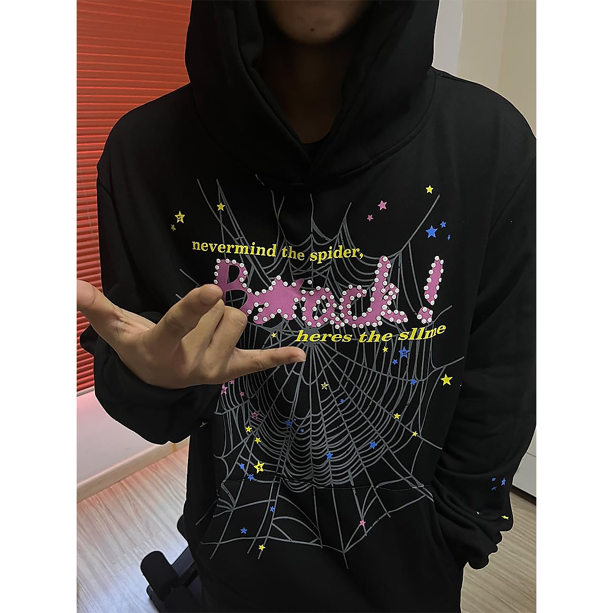Hip Hop Spider Hoodies Set Y2k Hoodie Tracksuit Pullover Sweatshirt for Women Men Matching Hoodies for Couples
