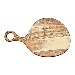 Main + Mesa Round Acacia Wood Cutting Board with Handle
