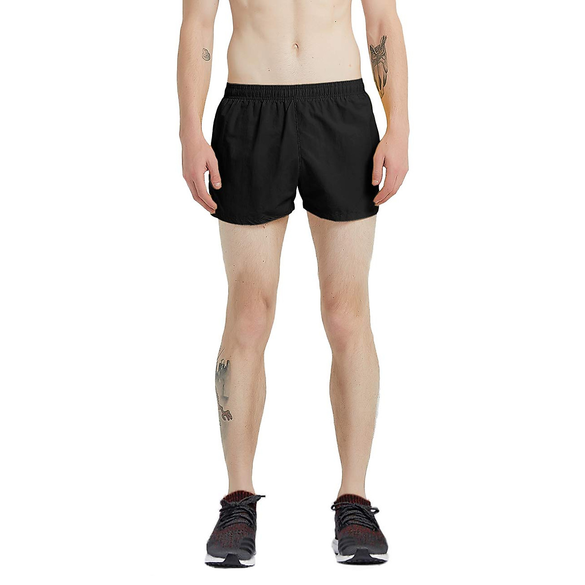 SUNDAY ROSE Men's Running Shorts 3 Inch Quick Dry Gym Athletic Workout Shorts with Pockets,Mesh Liner-Black,Large