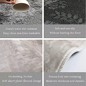 Black and White Area Rugs, Diamond Shape Pattern Background Entryways Mat, Machine Washable Soft and Comfortable for Room Living Room Office Dining Indoor Outdoor Hallway(3x5ft