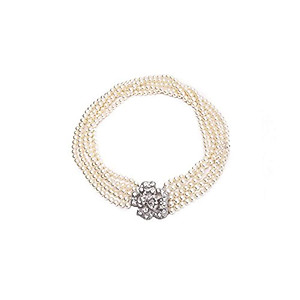 Utopiat Audrey Style Strand Flapper Costume Pearl Necklace Women Inspired By BAT